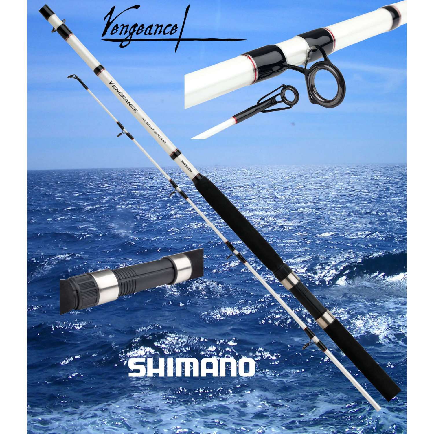 Shimano Vengeance AX Boat H, 2 parts, Boat rod, Sea fishing rod 2,4 m ...